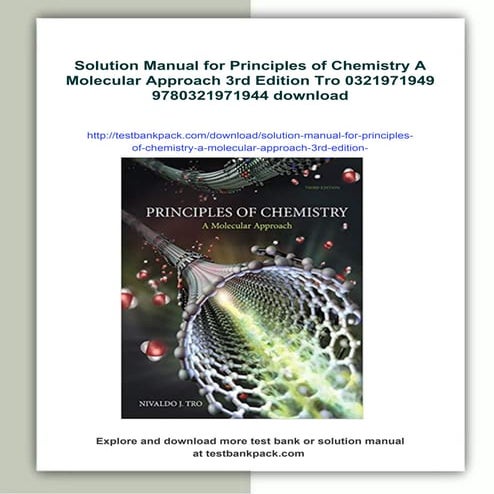 Solution Manual for Principles of Chemistry A Molecular Approach 3rd ...