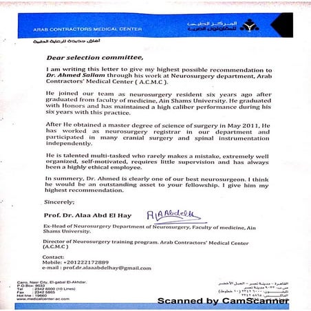 Recommendation Letter ACMC 2 | PDF