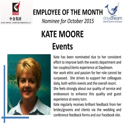 EOM Poster Nominees October 2015 Kate Moore | PPT