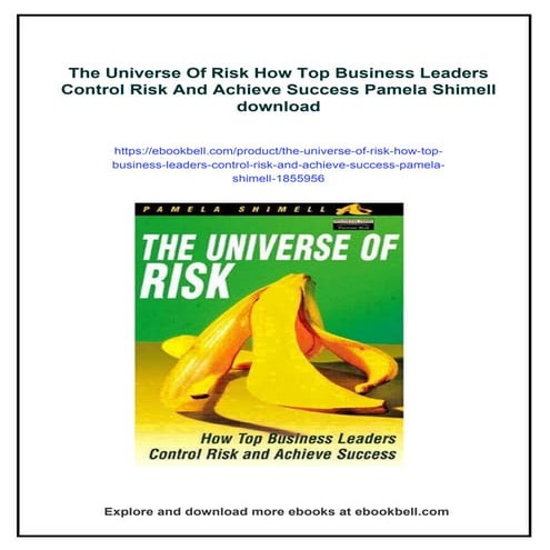 The Universe Of Risk How Top Business Leaders Control Risk And Achieve ...