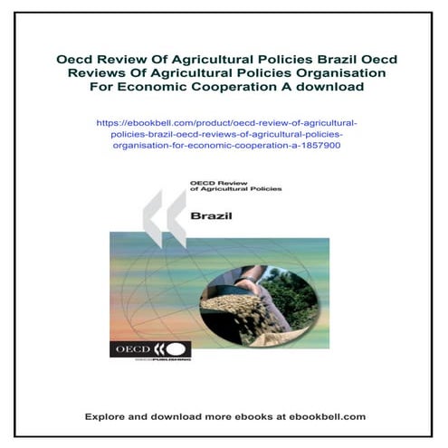 Oecd Review Of Agricultural Policies Brazil Oecd Reviews Of ...