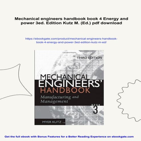 Mechanical engineers handbook book 4 Energy and power 3ed. Edition Kutz M. (Ed.) | PDF