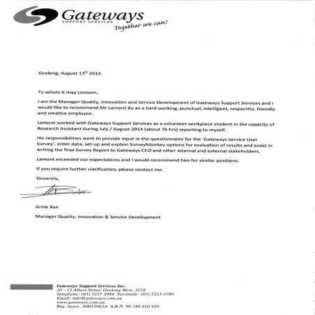 Reference letter | PDF