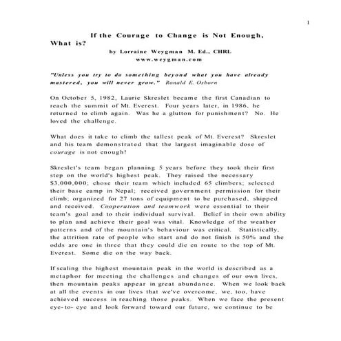Courage to Change | DOC