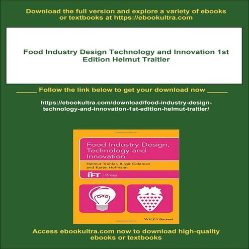 Food Industry Design Technology and Innovation 1st Edition Helmut ...
