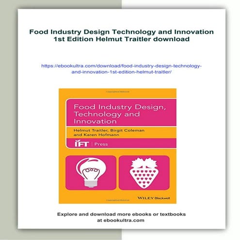 Food Industry Design Technology and Innovation 1st Edition Helmut ...