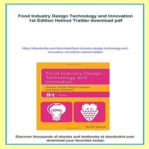 Food Industry Design Technology and Innovation 1st Edition Helmut ...