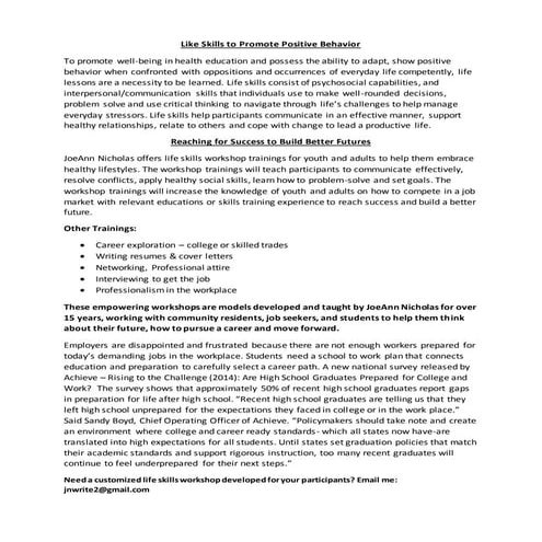 Life skills intro.pptx, improves life style | PPTX