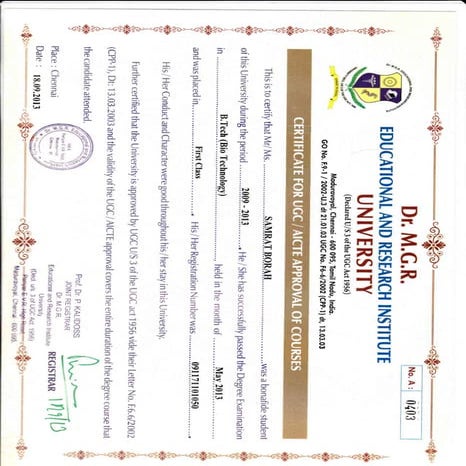 AICTE CERTIFICATE | PDF