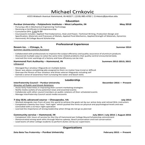 Final Resume 2 | PDF