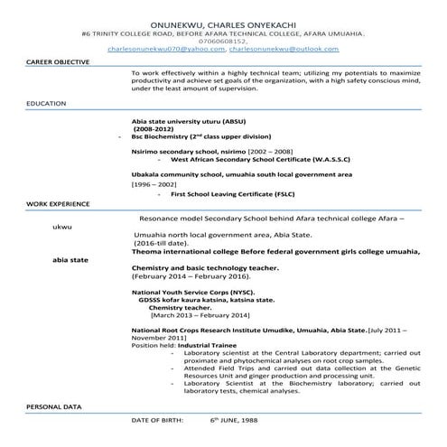 working cv | PDF