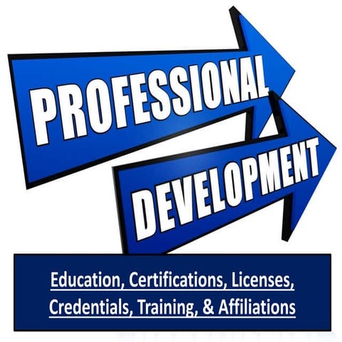 Certifications, Licenses, Credentials, Professional Development, and ...