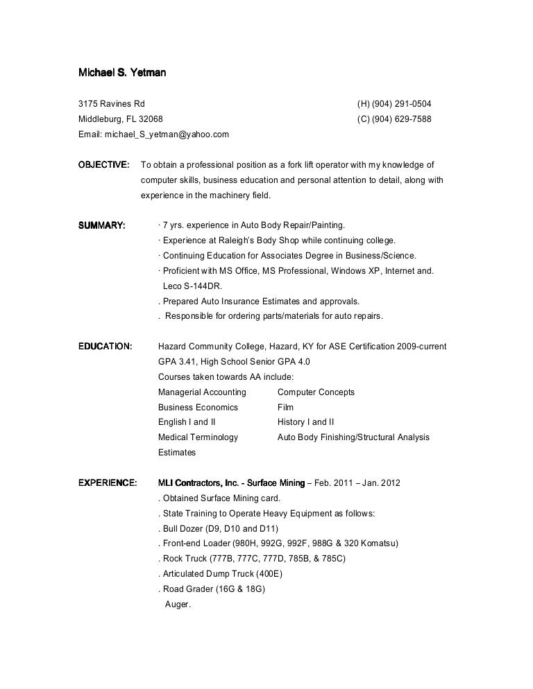 Michael Resume 2013