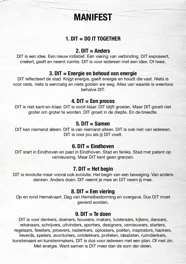 DIT is een Manifest