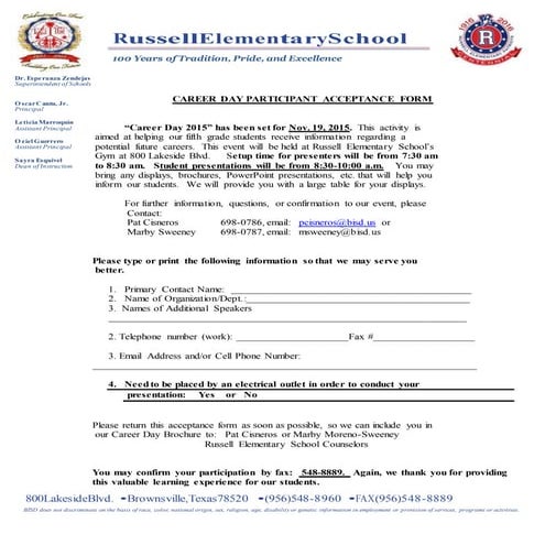 2015 career day participant form | DOCX