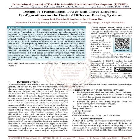 Design of Transmission Tower with Three Different Configurations on the ...