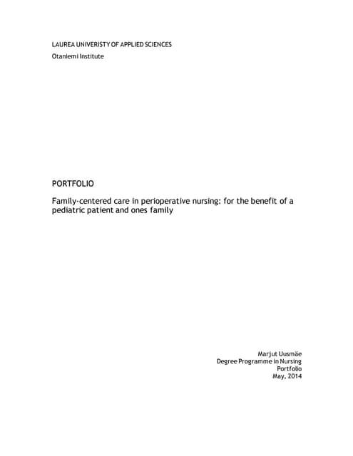 Chapter - I Principles of Pre and Post Operative Care of Infants and Children.pptx