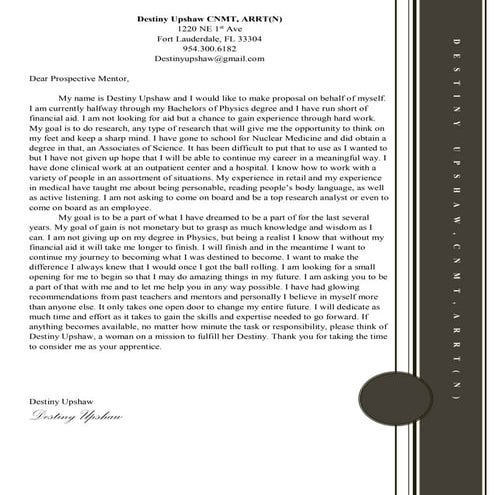 Letter of hope | PDF