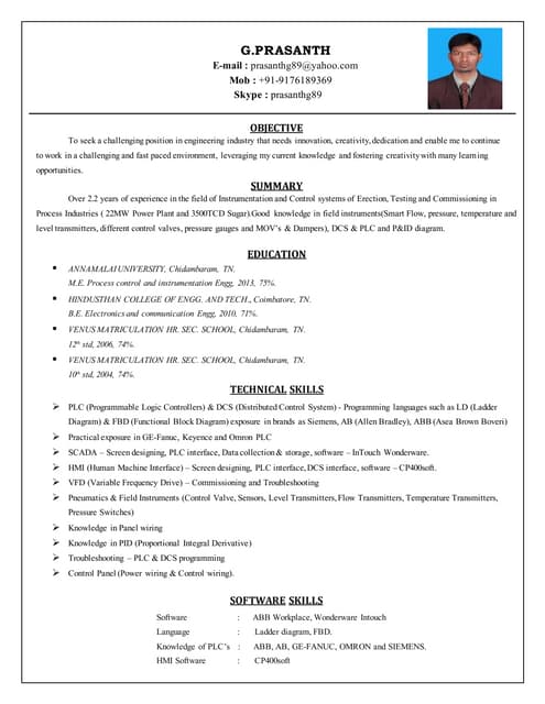 PLC BASED RESUME | PDF