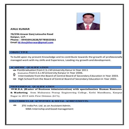 anuj updated resume | DOCX | Consumer Banking | Personal Finance