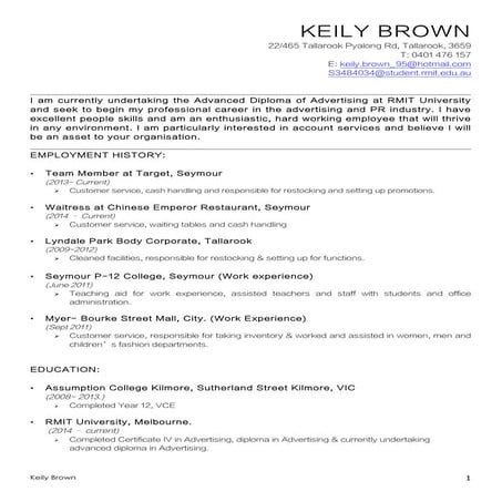 resume - kate 2014 | DOC