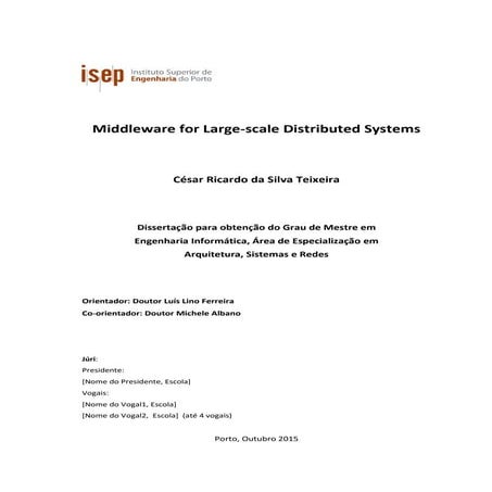 César Teixeira - Middleware for Large-scale Distributed Systems | PDF