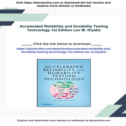 Accelerated Reliability and Durability Testing Technology 1st Edition ...