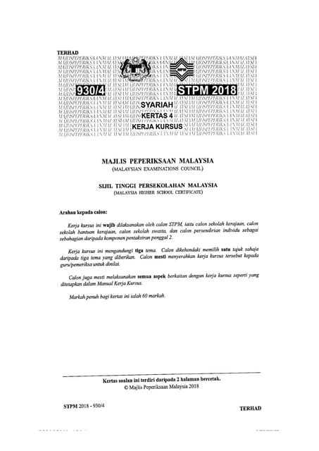 9224 esei contoh (kesus. melayu) stpm 2018 | PDF