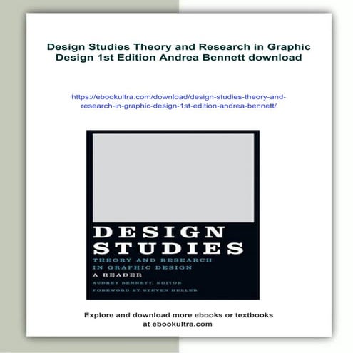 Design Studies Theory and Research in Graphic Design 1st Edition Andrea Bennett | PDF