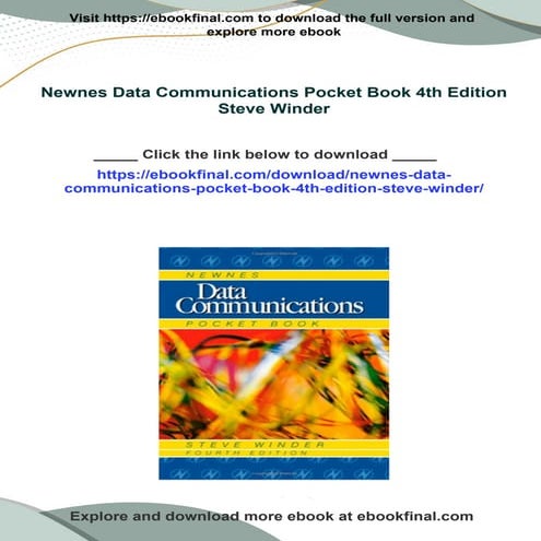 Full Download Newnes Data Communications Pocket Book 4th Edition Steve ...