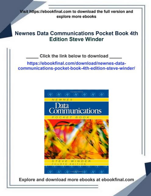 Introduction to Data Communications lesson 1.ppt | Computer Networking | Computing