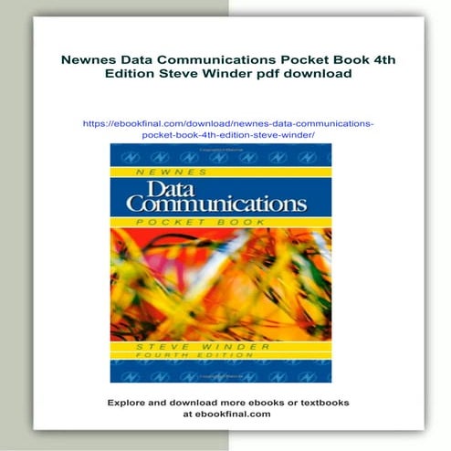 Newnes Data Communications Pocket Book 4th Edition Steve Winder | PDF