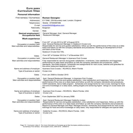 CV Roman Georgiev_2015.. | PDF