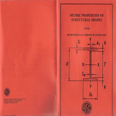 Metric Properties of Structural Shapes AISC | PDF