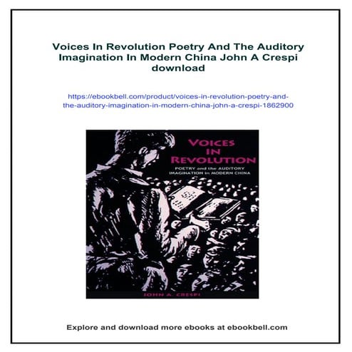 Voices In Revolution Poetry And The Auditory Imagination In Modern ...
