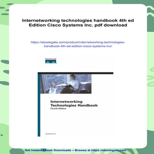 Internetworking technologies handbook 4th ed Edition Cisco Systems Inc ...