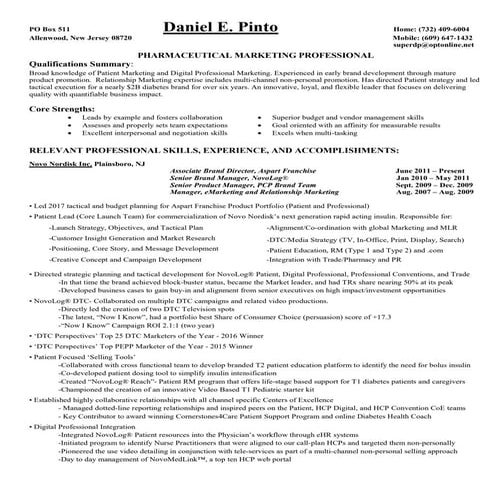Daniel Pinto Resume 10_07_16v2 | PDF