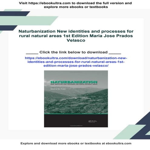 Naturbanization New identities and processes for rural natural areas ...