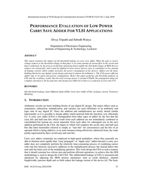 Low Cost High Performance Vlsi Architecture For Montgomery Modular