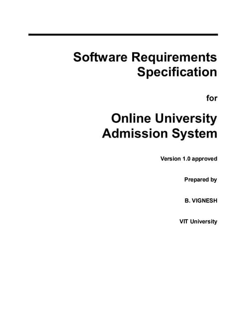 Course Registration System-Problem Statement, SRS,ERD, DFD, Structured ...