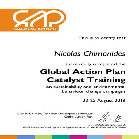 GAP Catalyst Programme Certificate | PDF