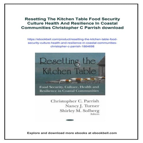 Resetting The Kitchen Table Food Security Culture Health And Resilience ...