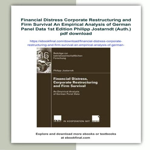 Financial Distress Corporate Restructuring and Firm Survival An ...