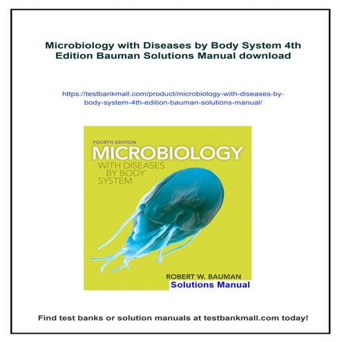 Microbiology with Diseases by Body System 4th Edition Bauman Solutions ...