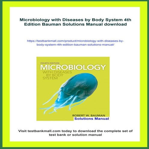 Microbiology with Diseases by Body System 4th Edition Bauman Solutions ...