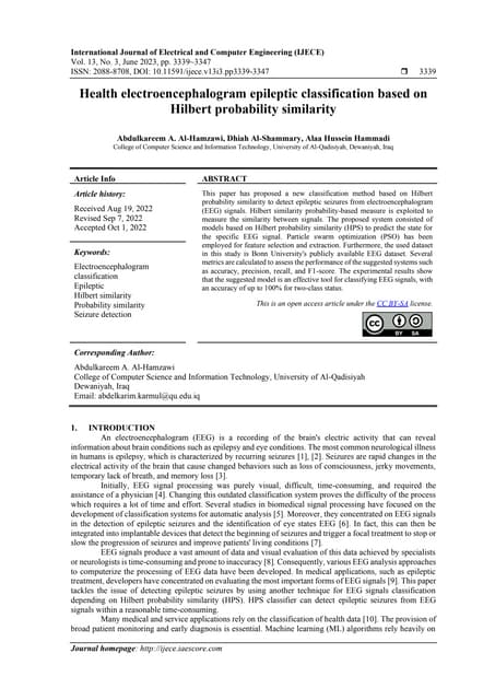 Efficient electro encephelogram classification system using support vector machine classifier ...