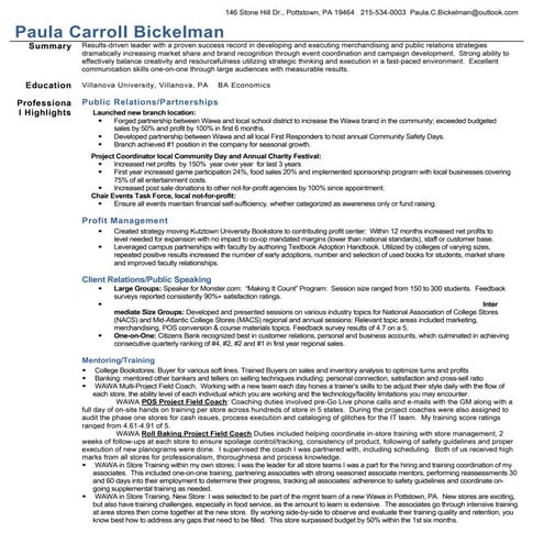Paula C Bickelman resume (Paula Bickelman) | PDF