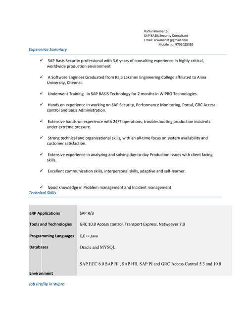 Anil kumar sap security & GRC | PDF | Computer Software and Applications | Computing
