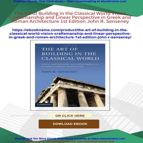 The Art of Building in the Classical World Vision Craftsmanship and ...
