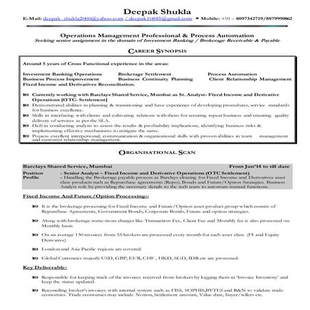 Deepak Shukla V2 | DOCX | Stocks and Bonds | Personal Investing